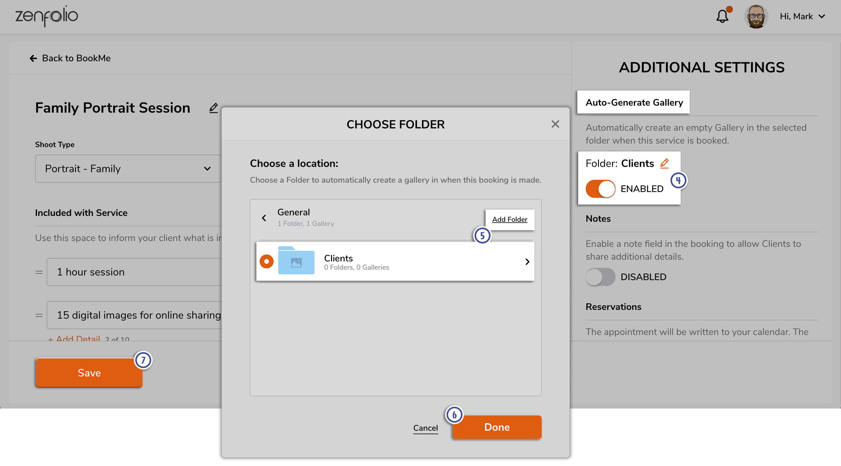 Connecting A Client Booking To A Gallery – Zenfolio