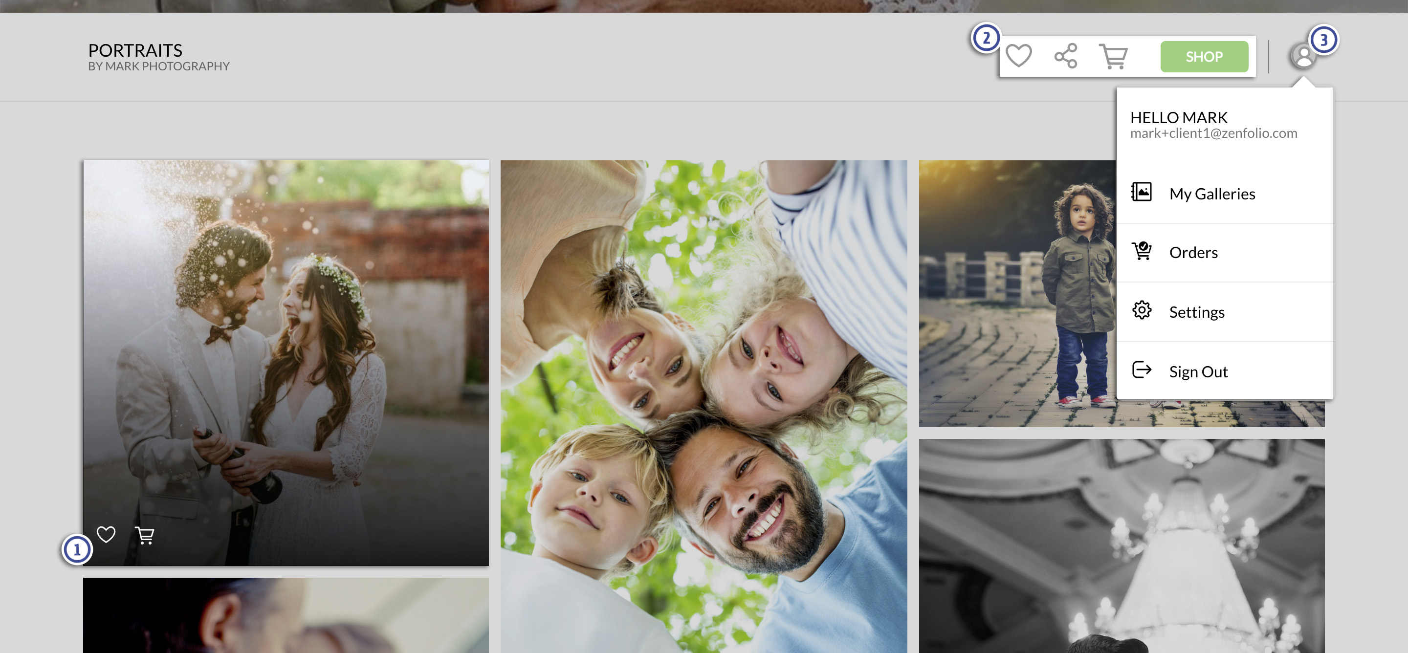Accessing Your Shared Gallery – Zenfolio