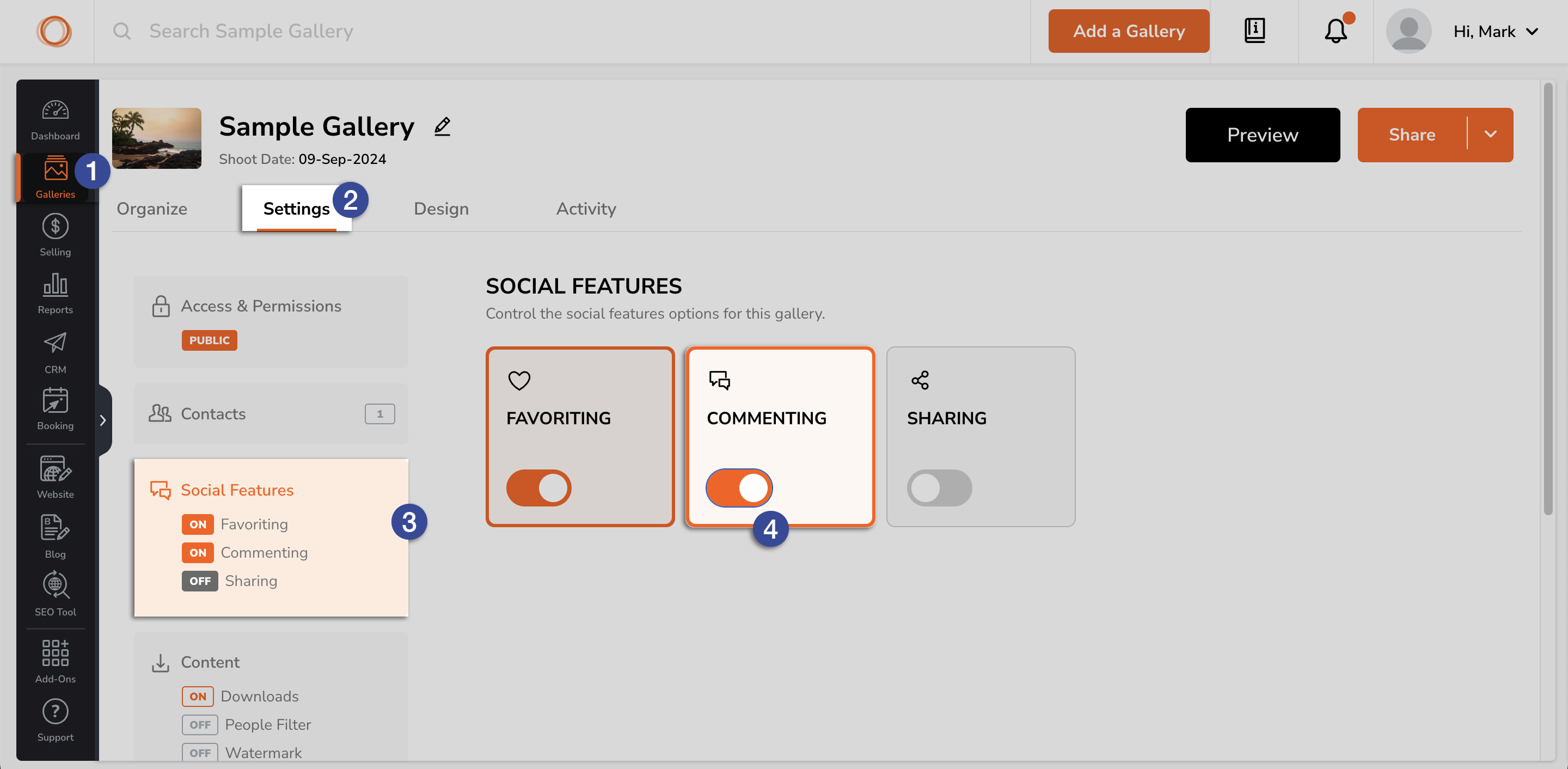 Enabling Client Commenting – Zenfolio