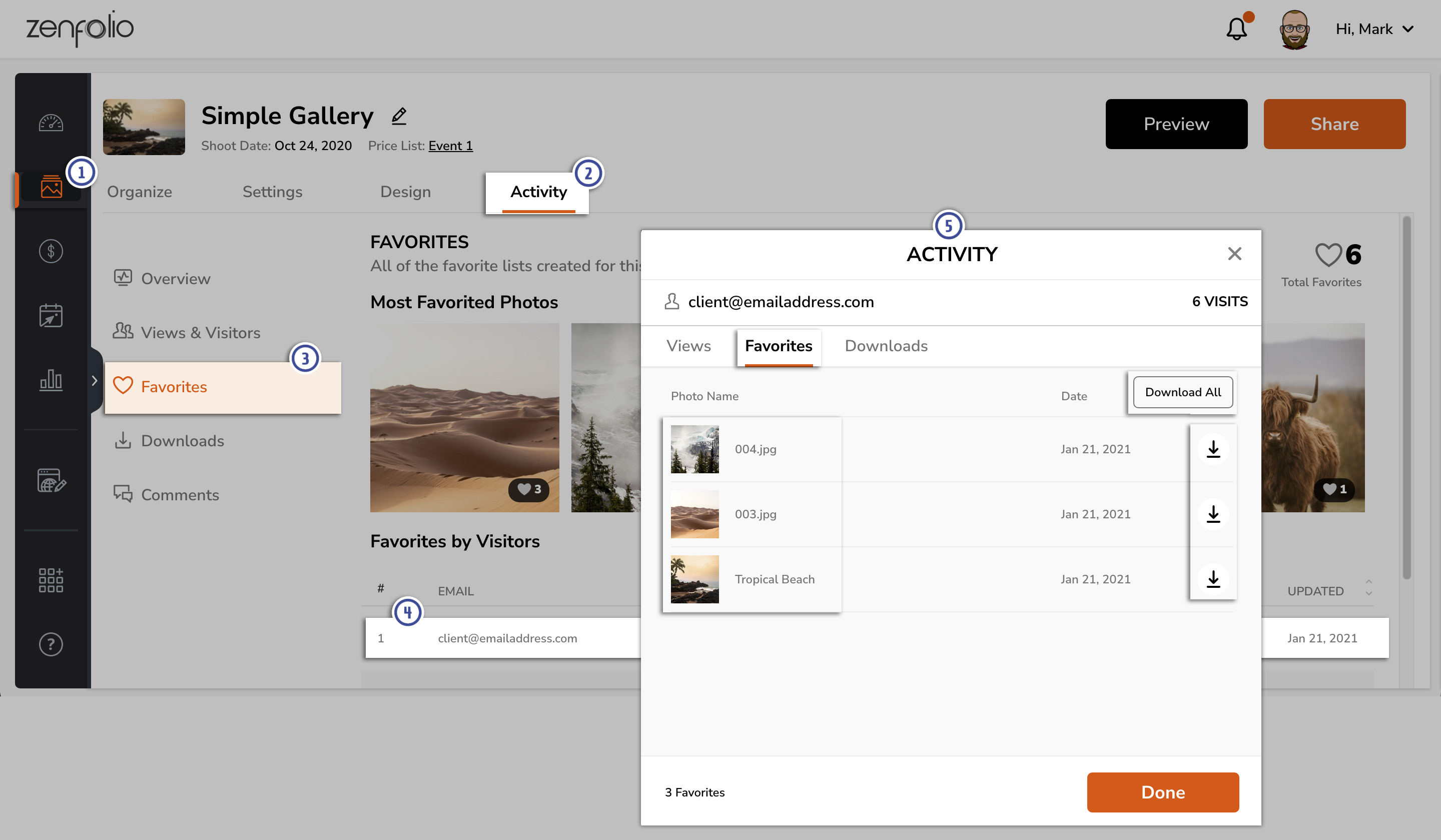 Allowing Visitors to Select Their Favorite Photos – Zenfolio