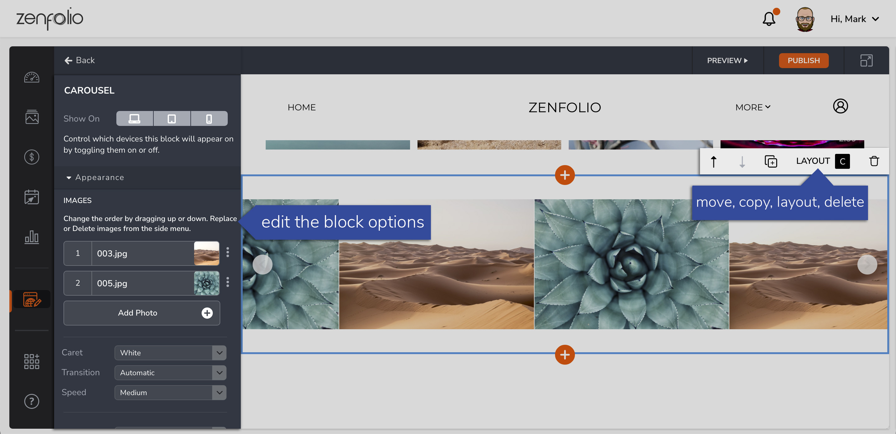 Using The Image & Gallery Blocks – Zenfolio
