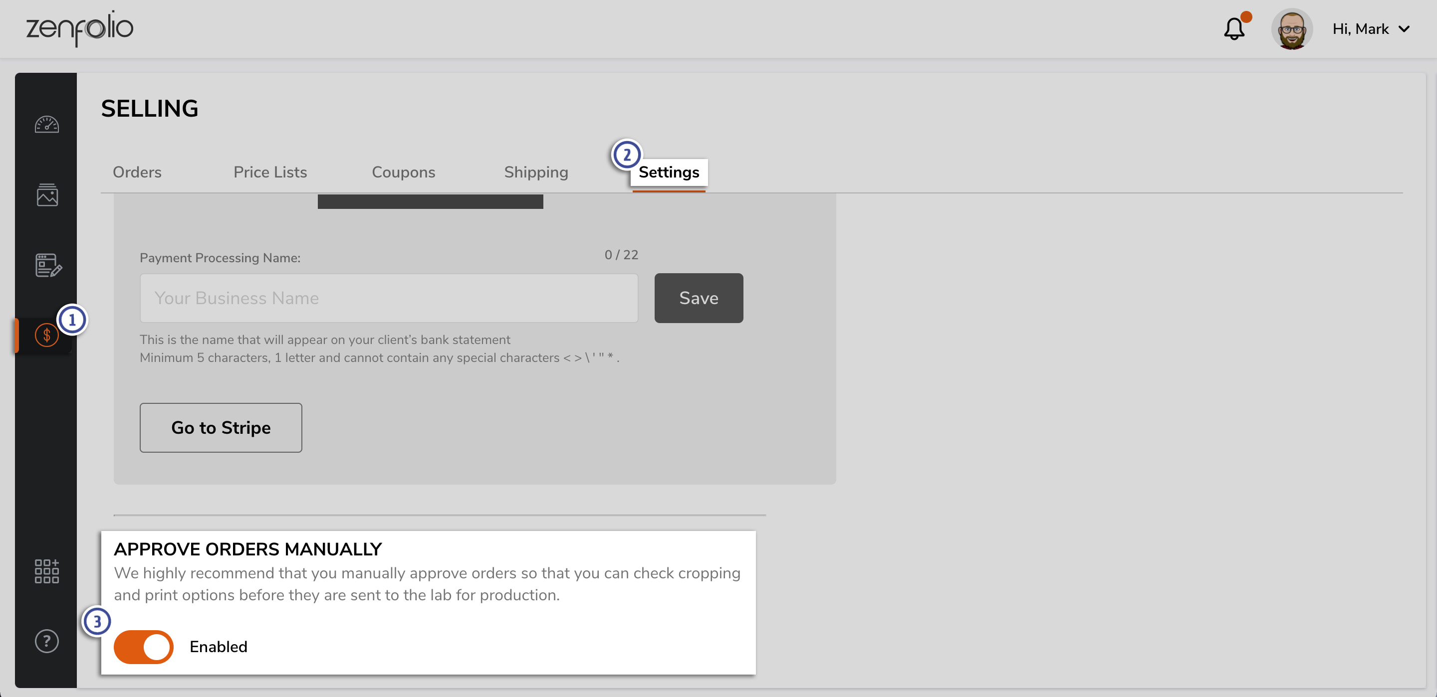 Pending Order Approval – Zenfolio
