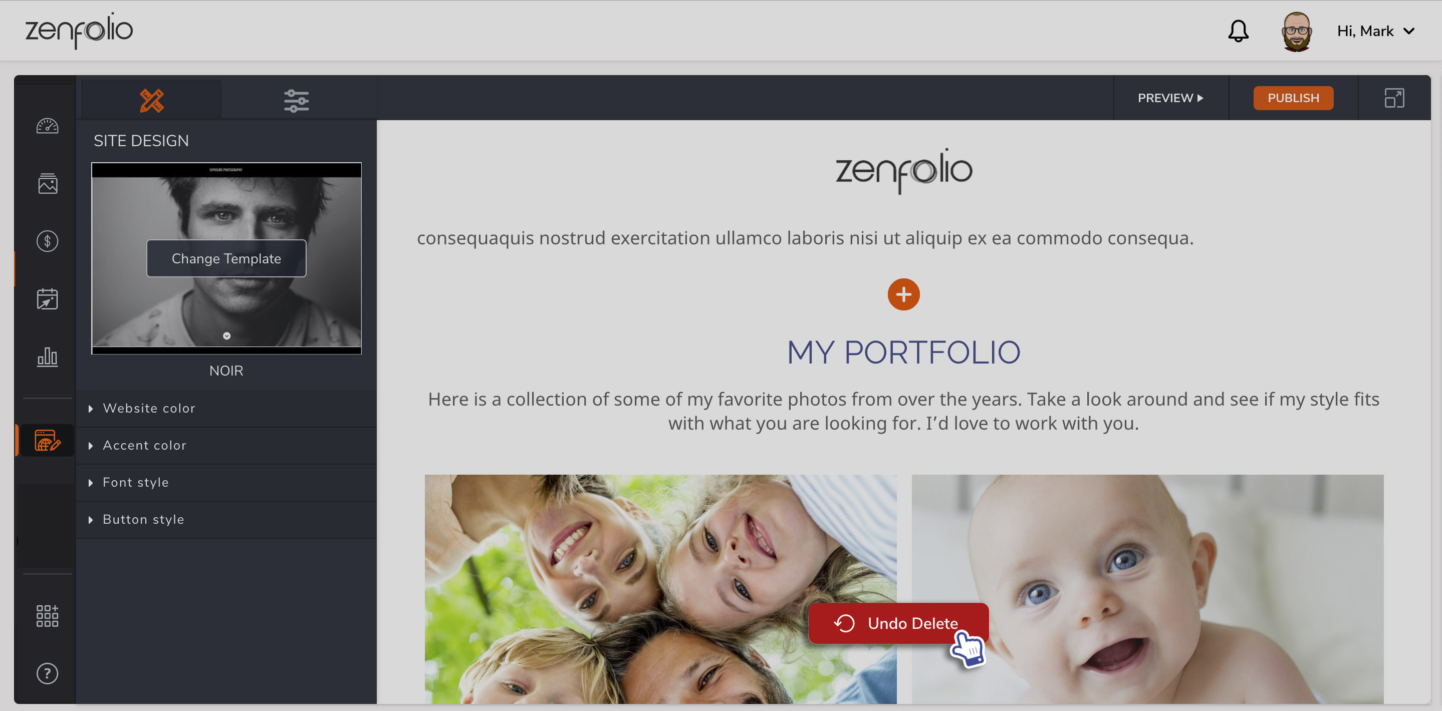 Customizing Your Website – Zenfolio